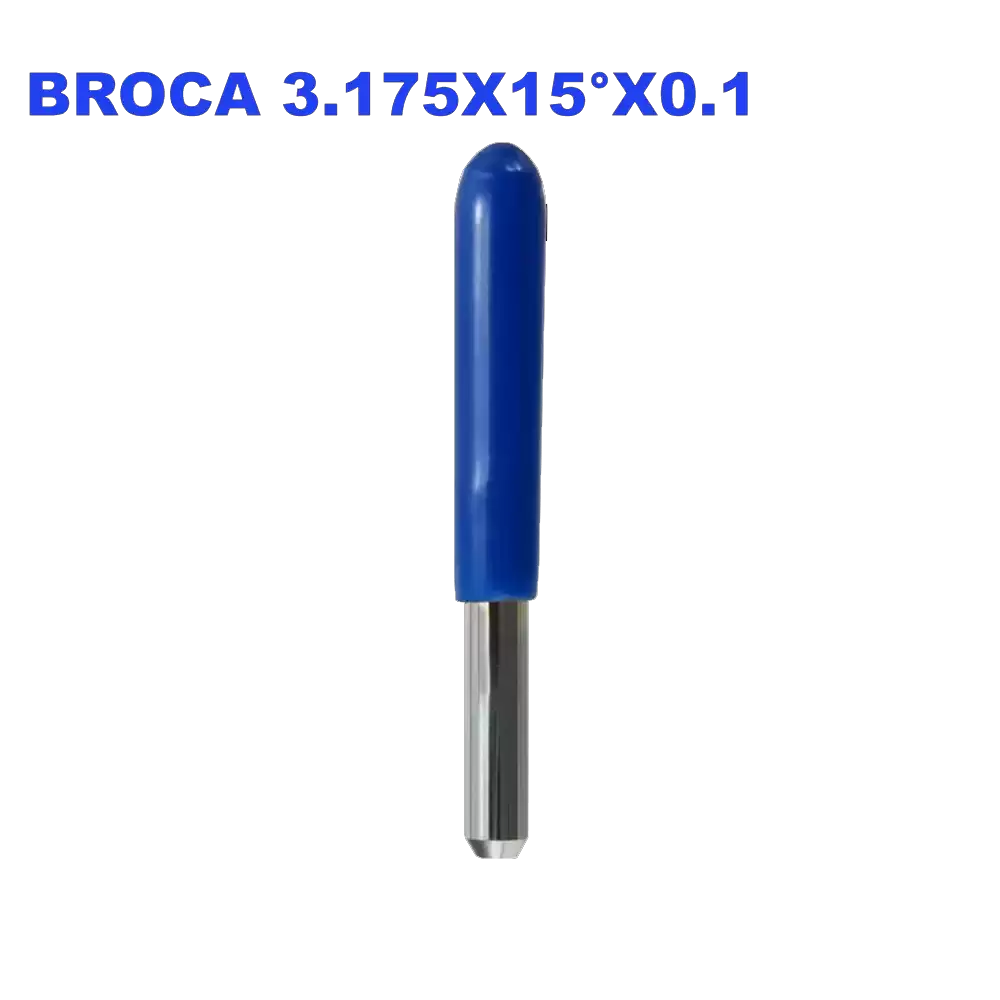 Broca para corte v en cnc 3.175x15°x0.1