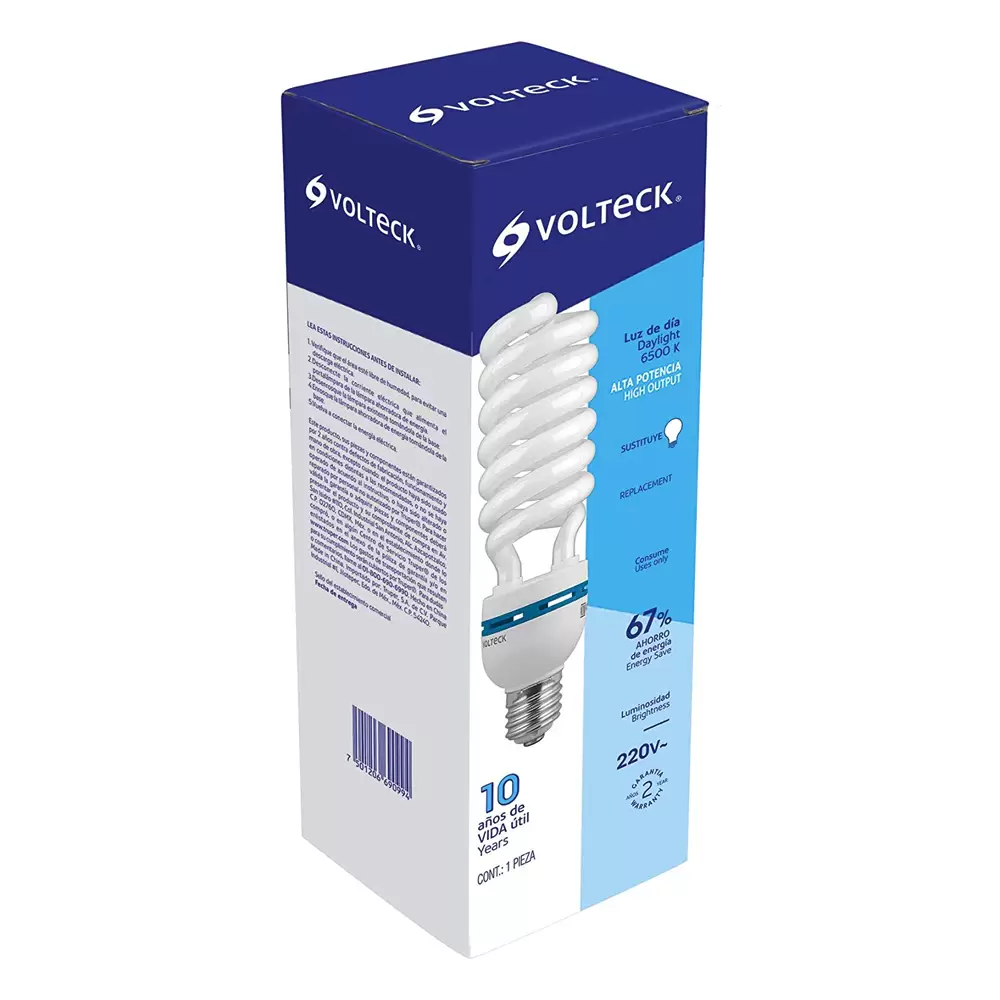 Lámpara espiral 105 w equivalente a 370 w base mogul e39 220 v luz día ...