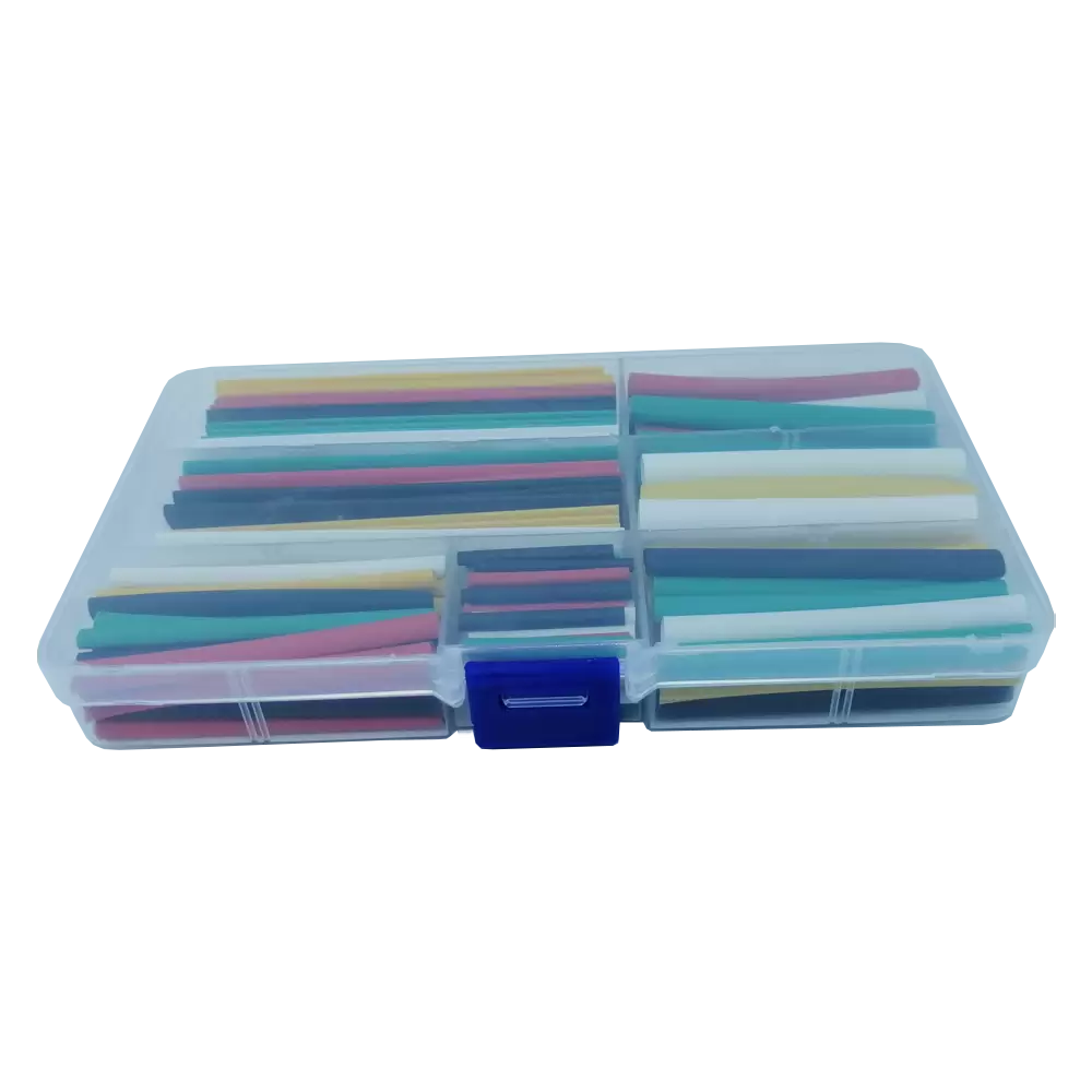 Kit thermofit de diferentes tamaños y colores 140 piezas con caja plastica