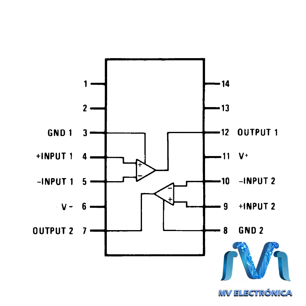 Lm319 comparador de voltaje doble 5v 25ma opam