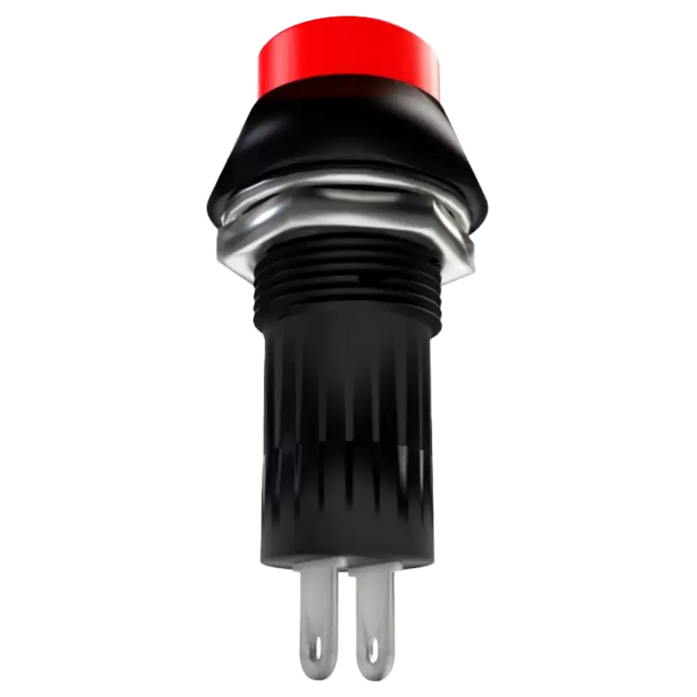 Push button o botón rojo circular con enclave de 12mm de diámetro y 3a pbs-11a switch