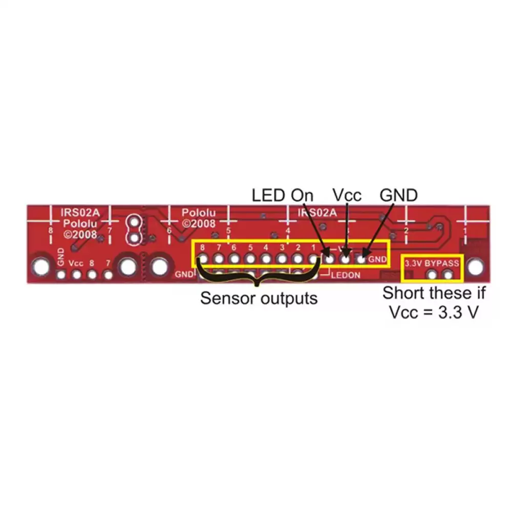 Sensor qtr-8a seguidor de linea pololu