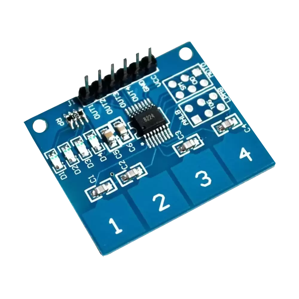 Teclado touch capacitivo 1x4 ttp224 4 digitos